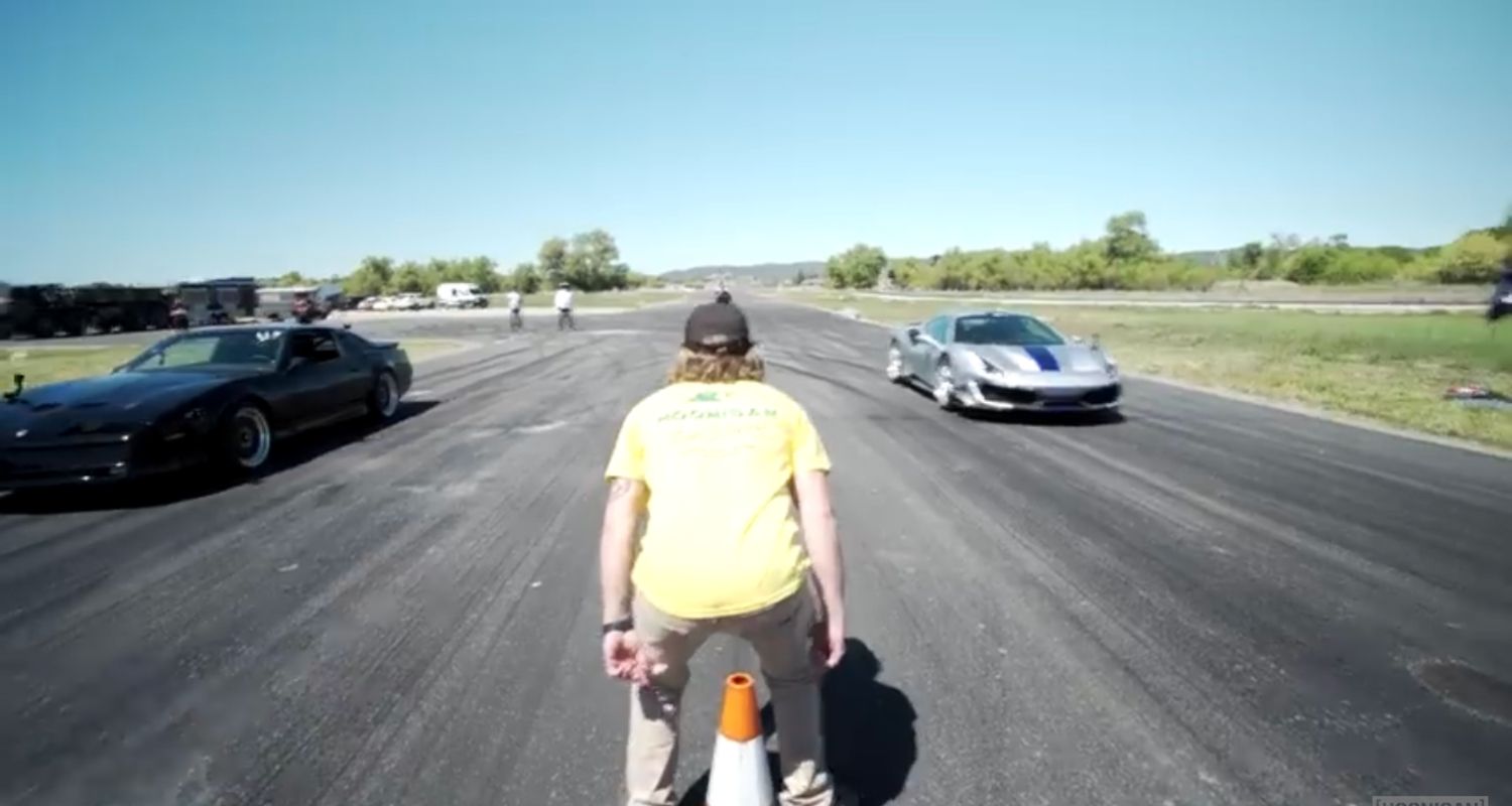 Old School Trans Am Street Build Drag Races Custom Ferrari 488 Pista ...