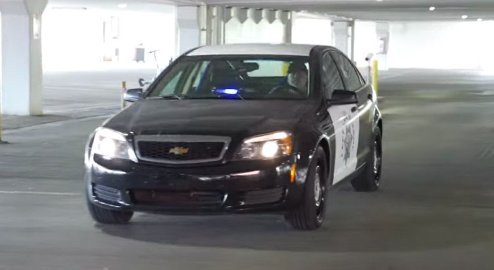 Chevy Cop Cruiser Makes Surprise Appearance At Car Rally