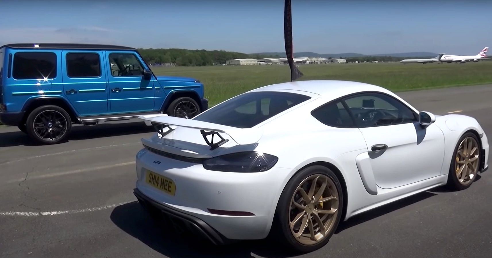 Modified Mercedes G-Class SUV Beats Porsche 718 Sports Car In Drag Race