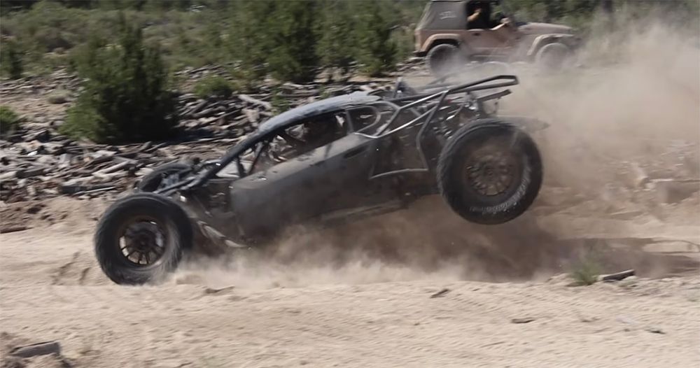 Watch This Off-Road Lamborghini Break Into Racing At Dirt Track