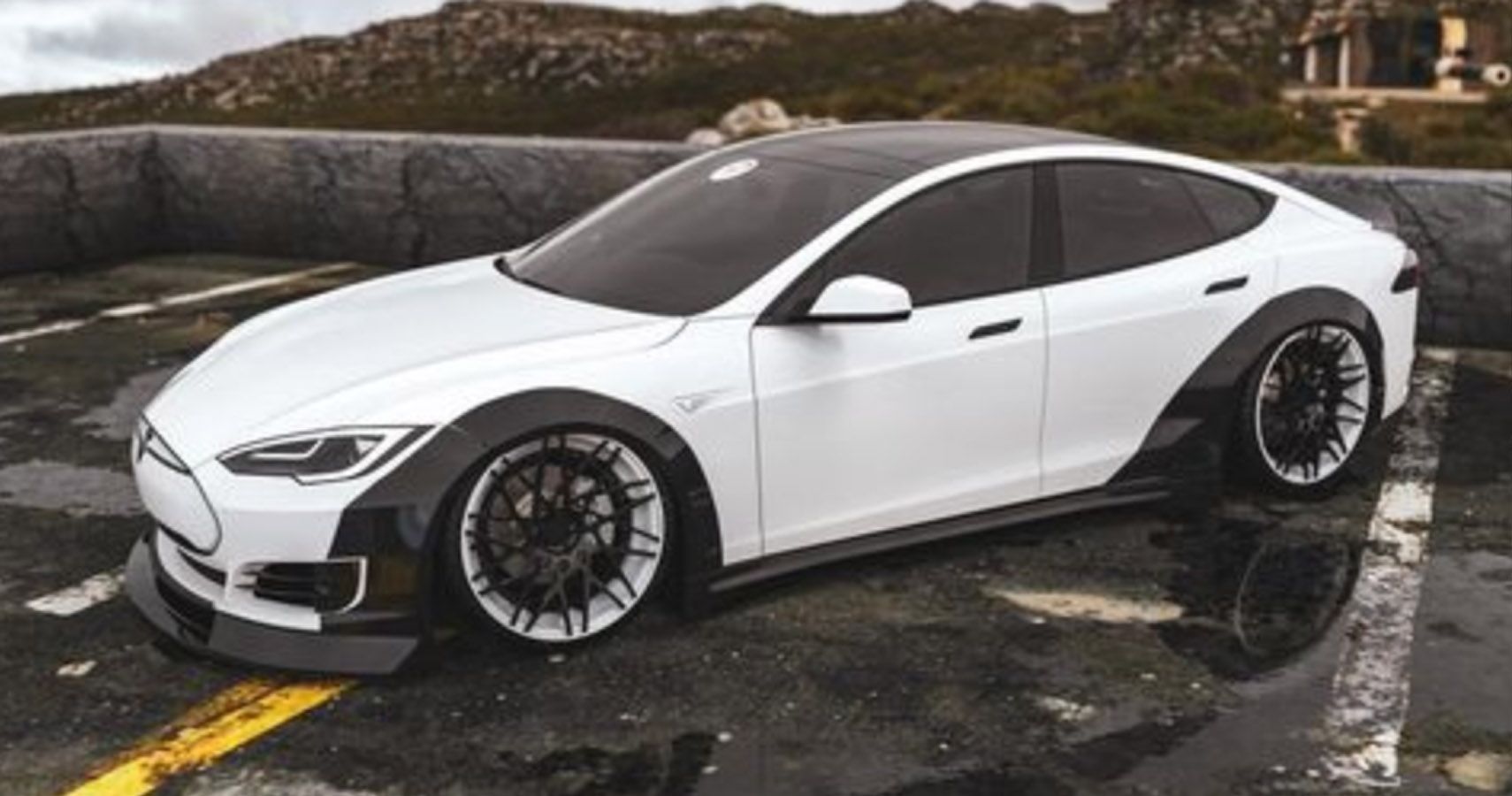 Tesla Model S Gets Slick Widebody Rendering Tesla Model S Gets Slick Widebody Rendering