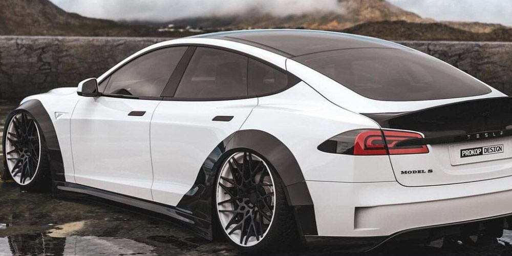 Tesla Model S Gets Slick Widebody Rendering