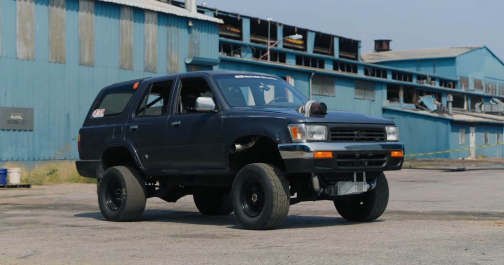 Supra-Powered Toyota 4Runner Pops Wheelies, Has Turbo Sticking Out The Hood