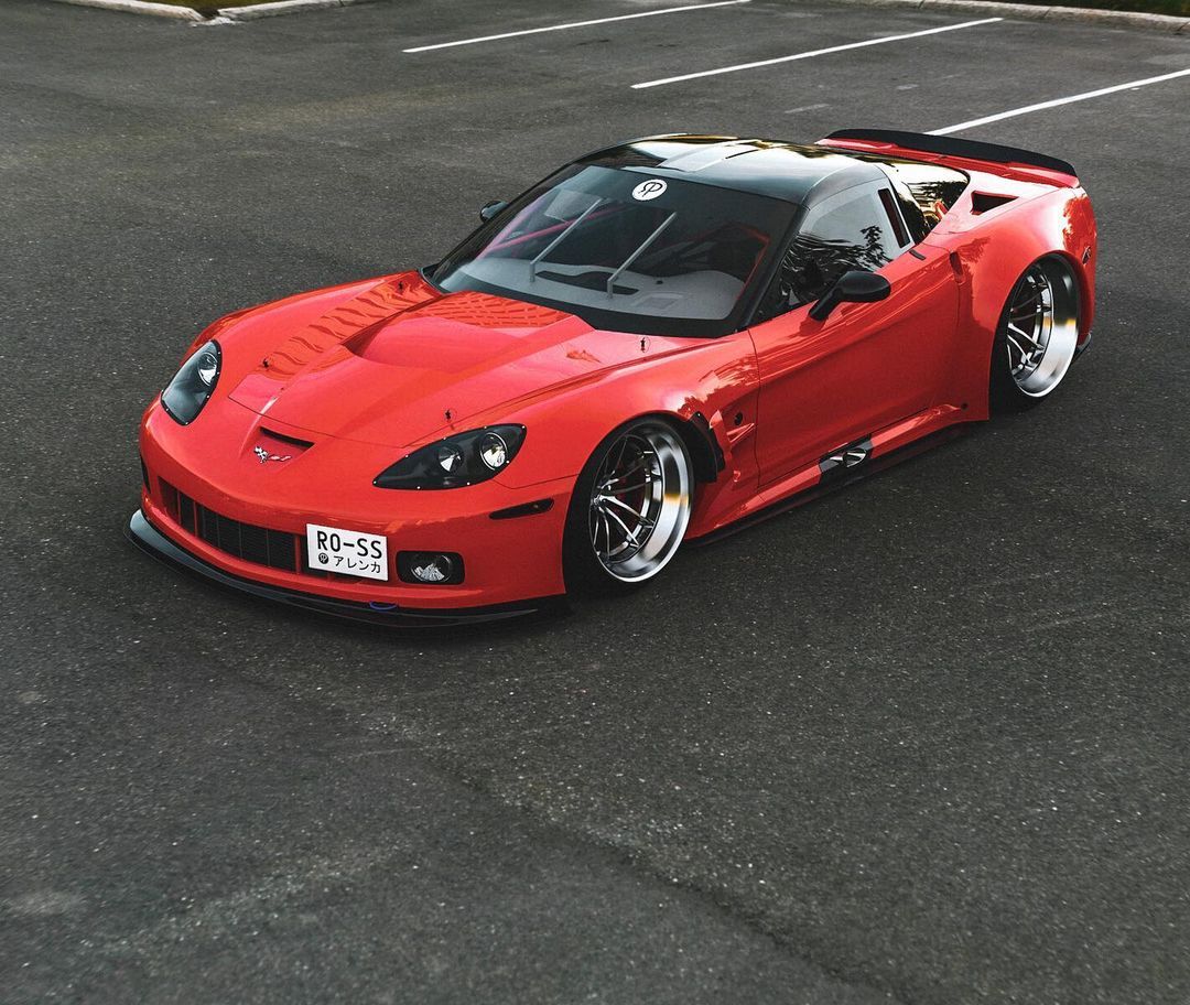 Digital Bodykit Makes This Red Corvette C6 Look Even Hotter