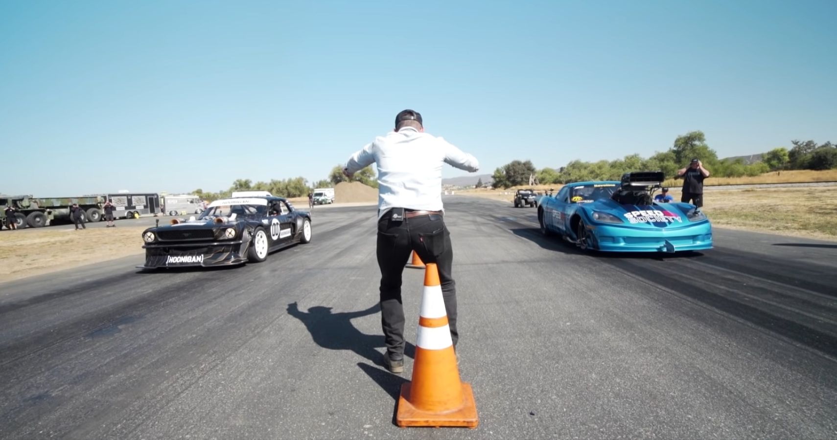 Watch: 14-Year-Old Drag Races 1,400-HP Mustang Against 4,000-HP Corvette