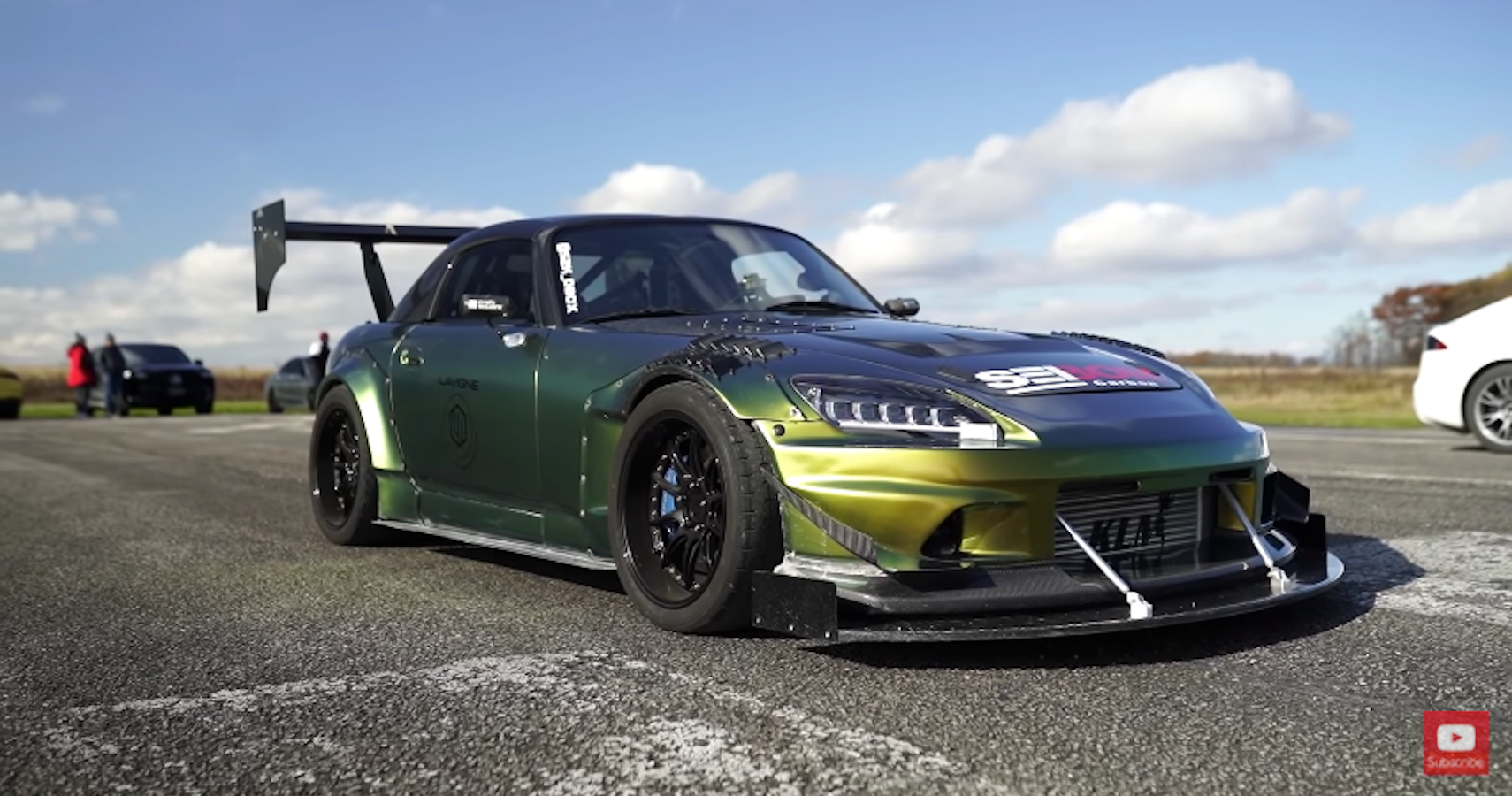 Heavily Modified Honda S2000 Barks Up The Wrong Tree Drag Racing Tesla ...