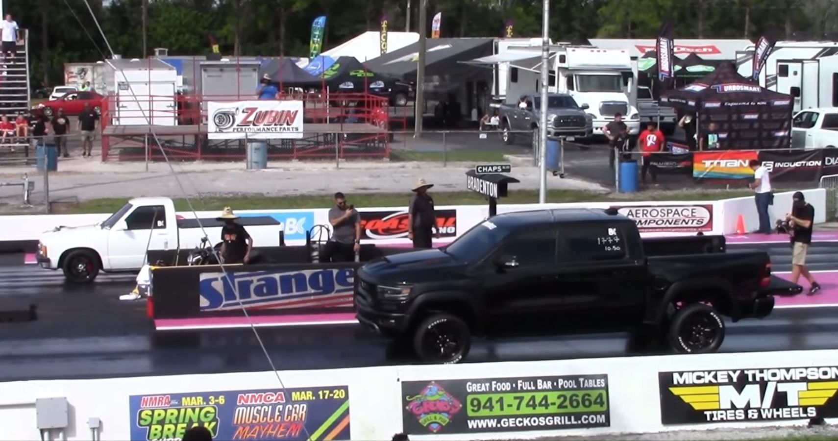 Watch: Sleeper Chevy S10 Edges Out Ram TRX In Drag Race