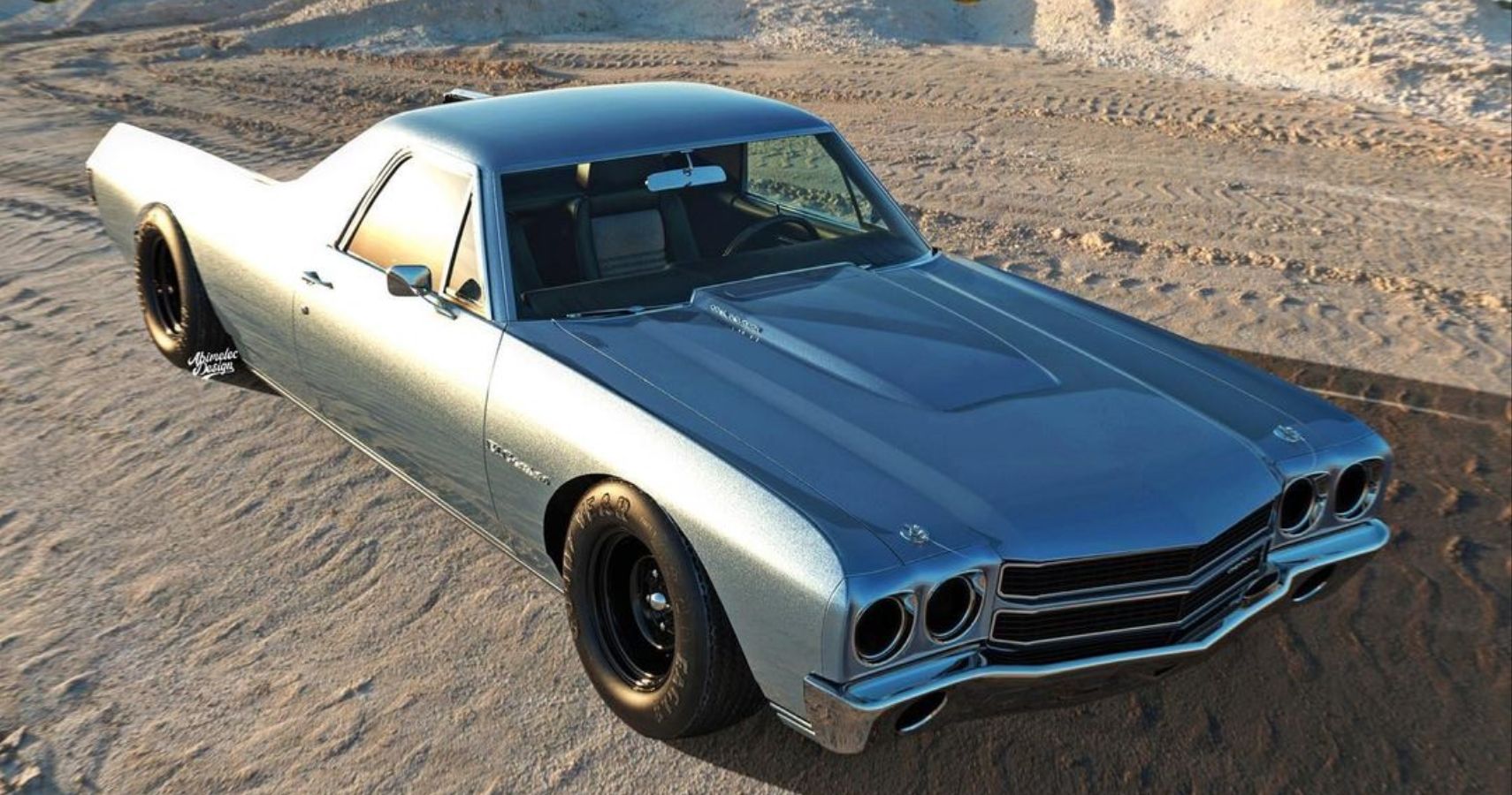 Chevy El Camino Gets The Big-Block Engine It Deserves In Digital Rendering