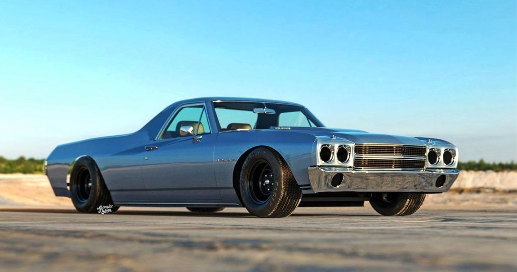 Chevy El Camino Gets The Big-Block Engine It Deserves In Digital Rendering
