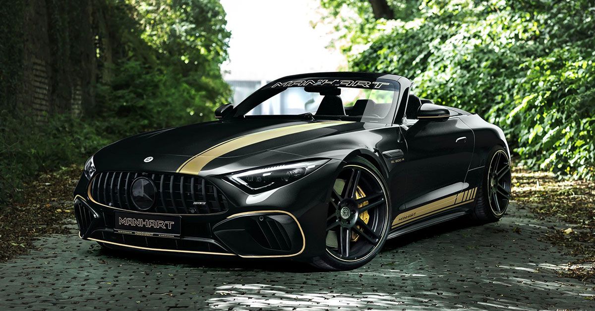 Modified Mercedes-AMG SL By Manhart Looks Awesome In Black And Gold