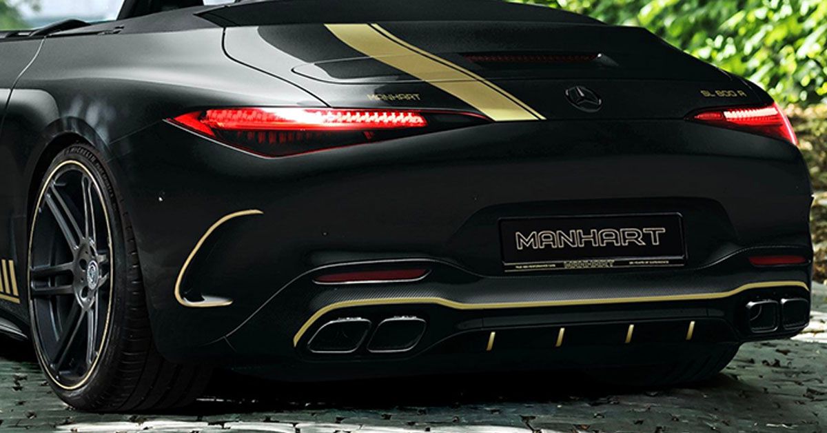 Modified Mercedes-AMG SL By Manhart Looks Awesome In Black And Gold