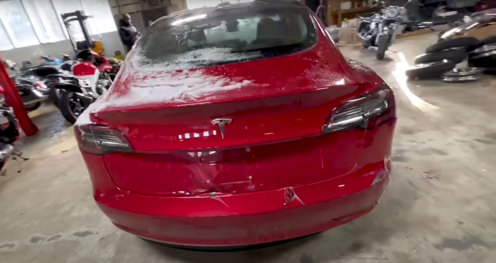 Tesla Model 3 Gets Diesel Engine From Wonder Bread Truck