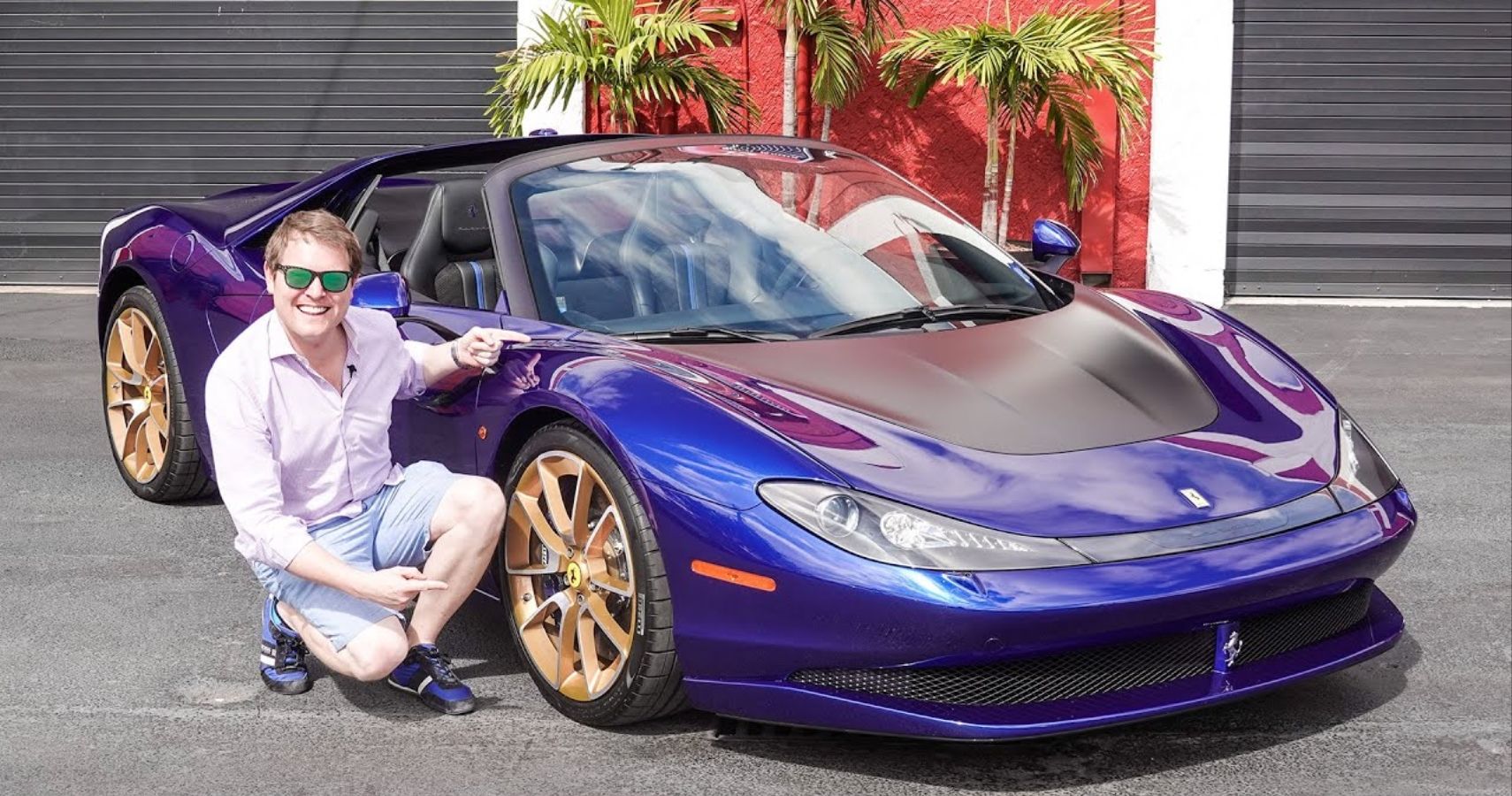 Watch Shmee's Reaction Driving One Of The World's Rarest Ferraris