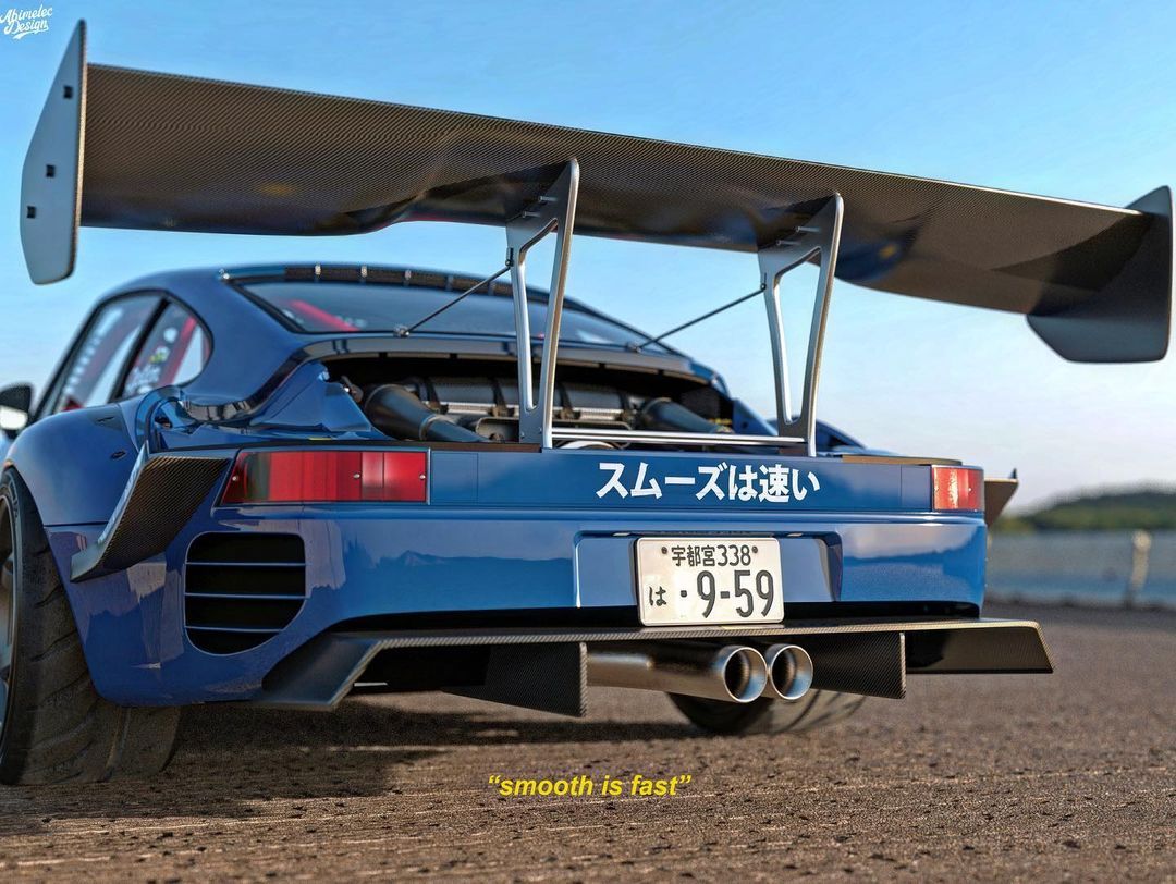 Check Out The Rear Wing On This JDM-Inspired Porsche 959