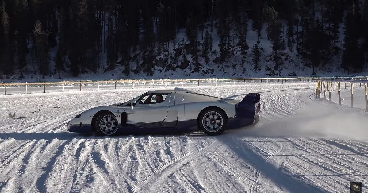 Lights, Camera, Traction: Watch This Maserati MC12 Have Fun In The Snow