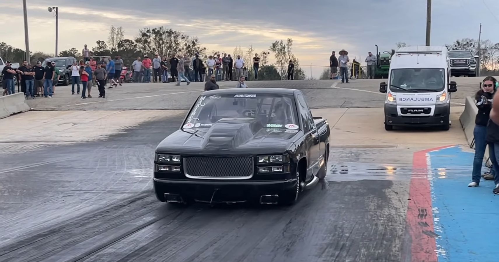Blink And You'll Miss It: Big-Block Chevrolet Truck On The Drag Strip