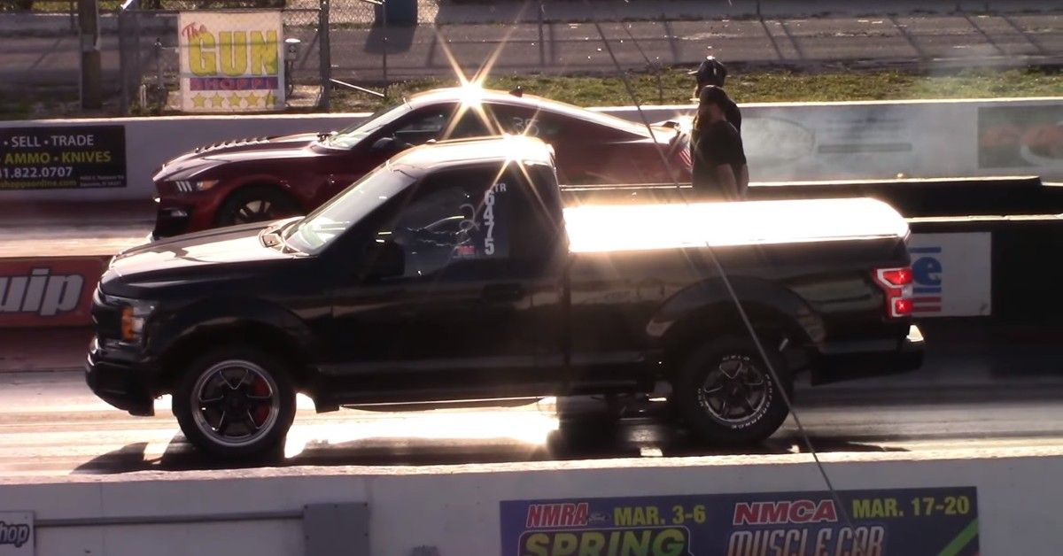 It's Ford Vs Ford As This F-150 Takes On A Mustang Shelby GT500