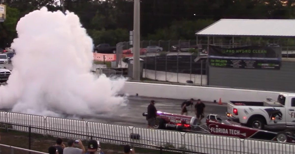 Racing jet cars down the drag strip in under six seconds