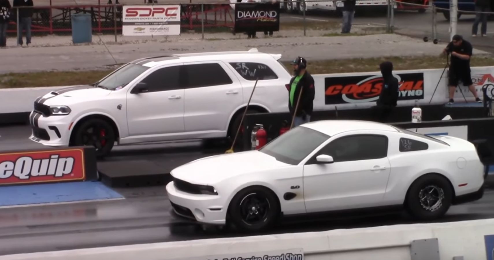 Dodge Durango Hellcat Races Ford Mustang, Charger, And Trailblazer At ...