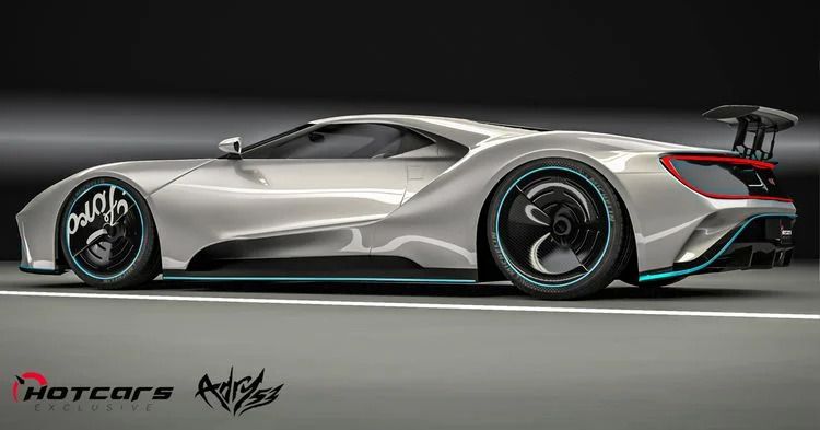 A Clever Rendering Of An Electric Ford GT