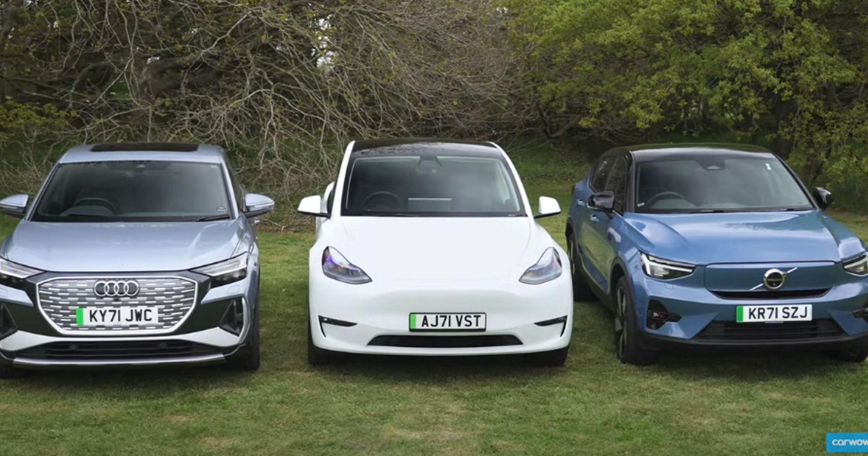 All-Electric Comparison Between Audi, Tesla, And Volvo