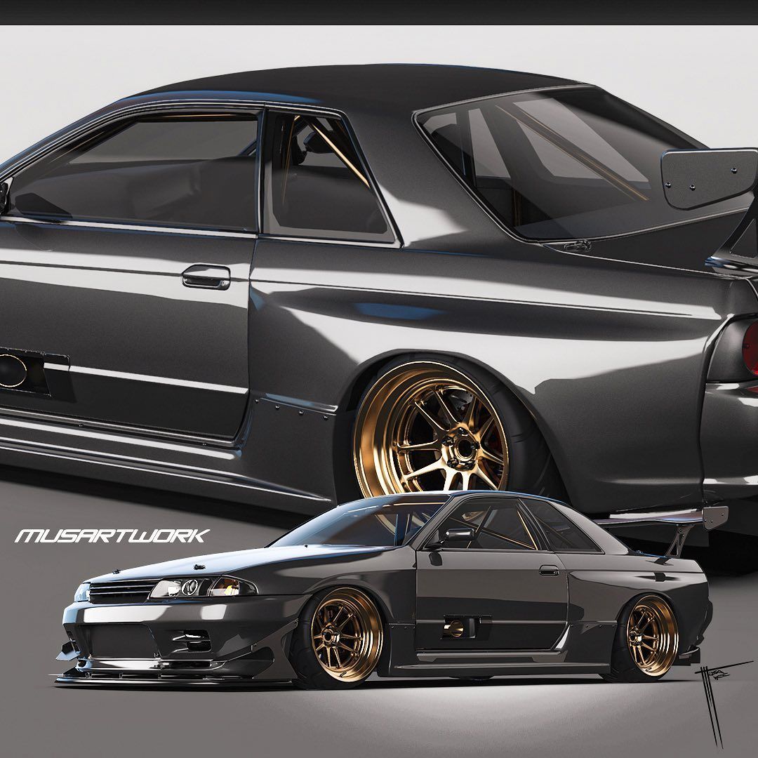 Nissan R32 Skyline Render From Musa Rio Tjahjono