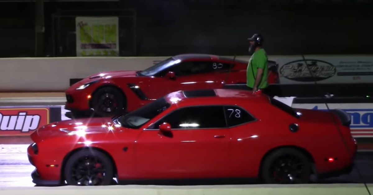 Supercharged American V8 Showdown With A Dodge Challenger Hellcat And ...