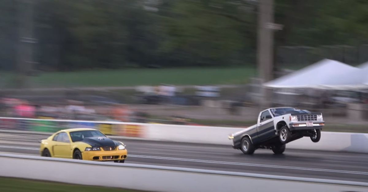 Watch This Chevrolet S10, Nicknamed Billy The Kid Wheelie Down The Drag ...
