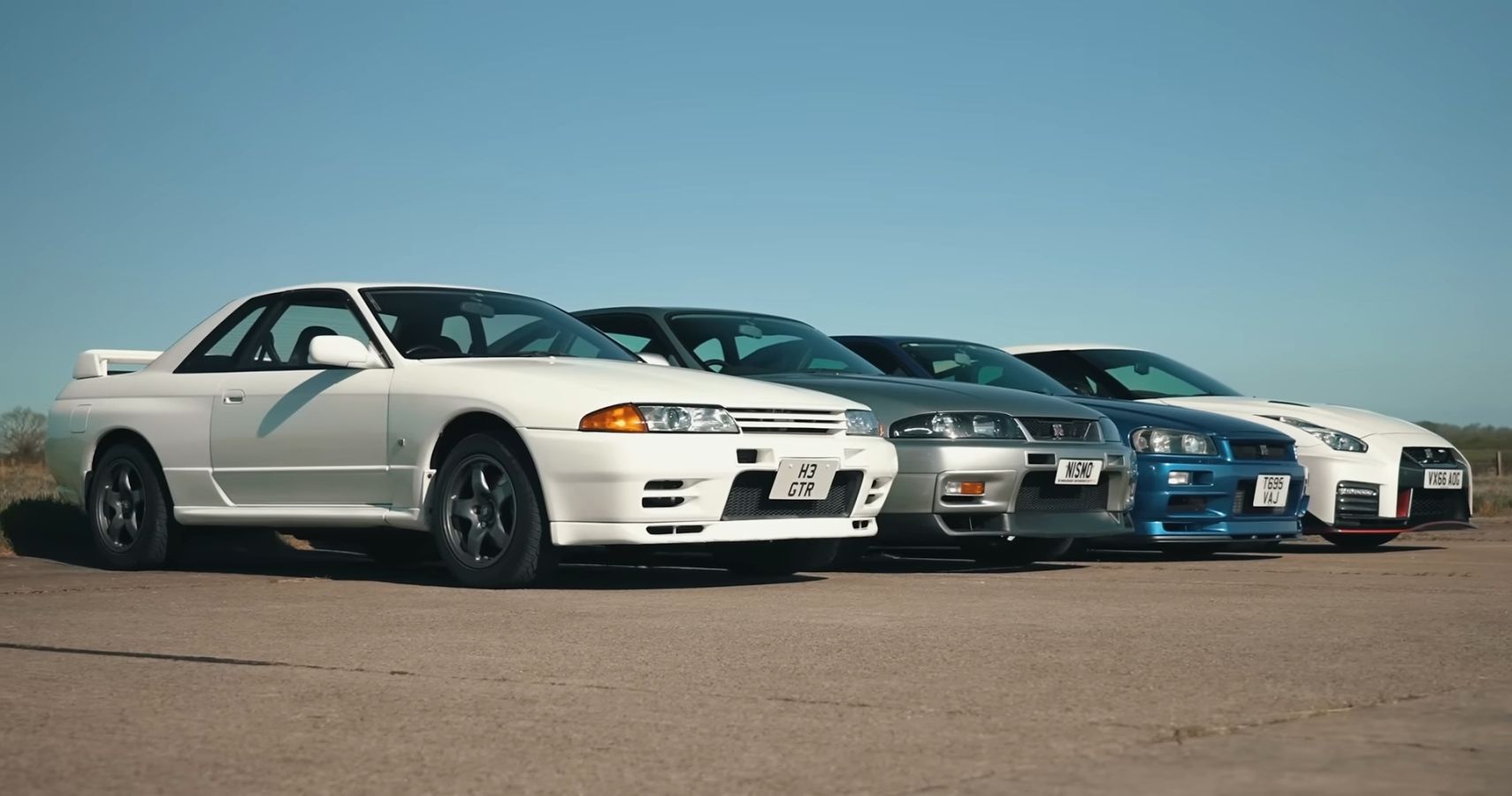 Watch Four Generations Of Nissan GT-R Get Put Through Their Paces