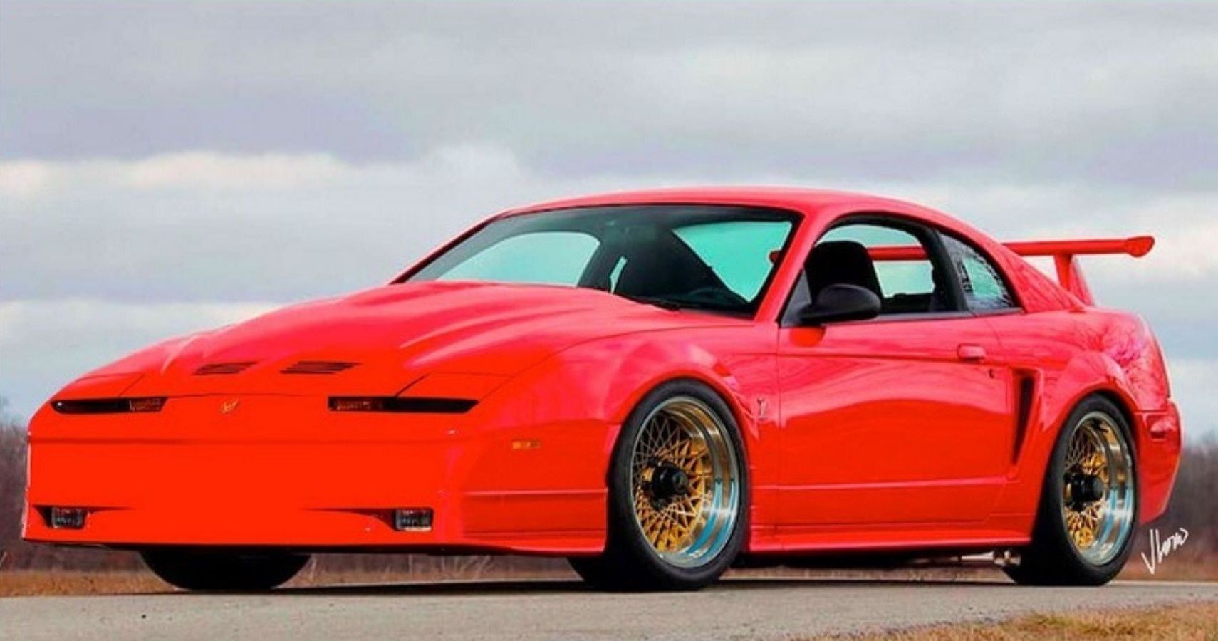Red Devil: Designer Combines A Ford Mustang And Pontiac Trans Am Into ...