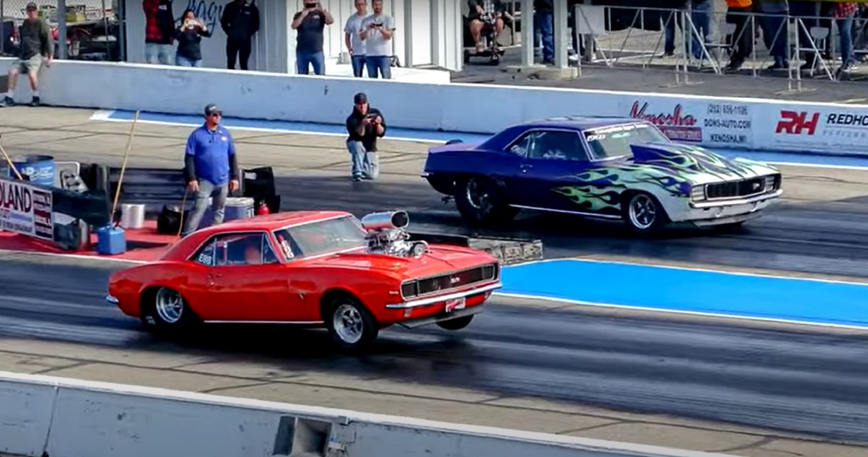 Watch These Classic Chevrolet Camaros Tear It Up At The Drag Strip