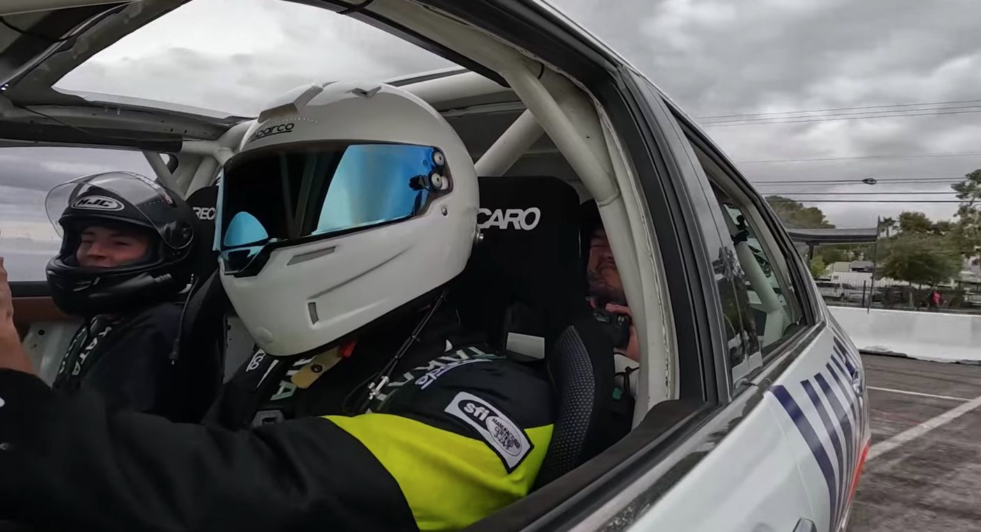 Watch TJ Hunt Drift A V8 Car For The First Time At The SEMA Show