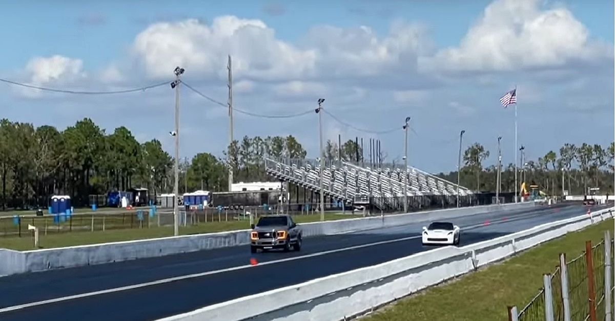 Watch A Supercharged Ford F-150 Battle Some Stiff Competition At The Track