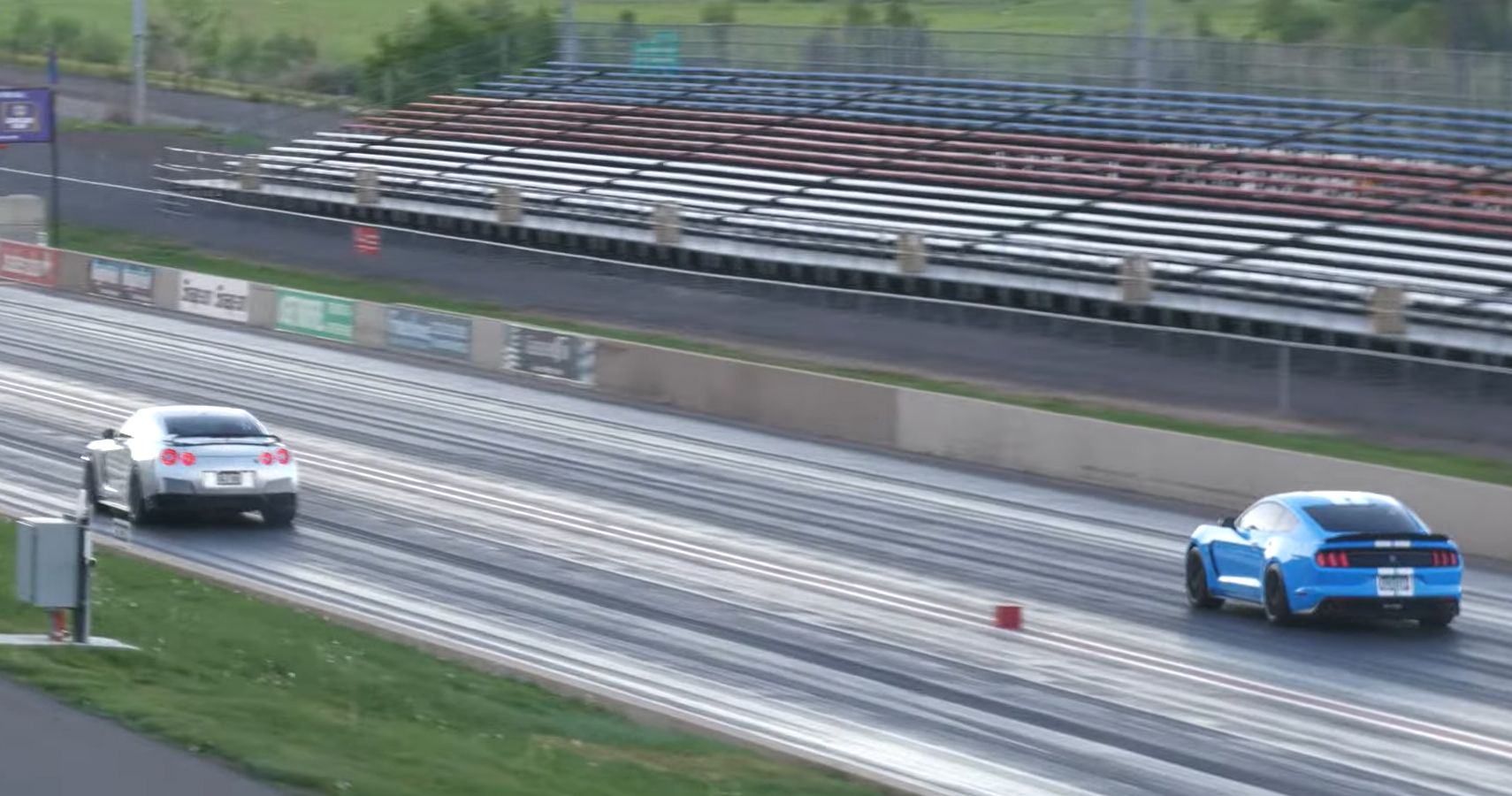 Watch As The Nissan GT-R Reigns Supreme Over A Ford Mustang GT And ...