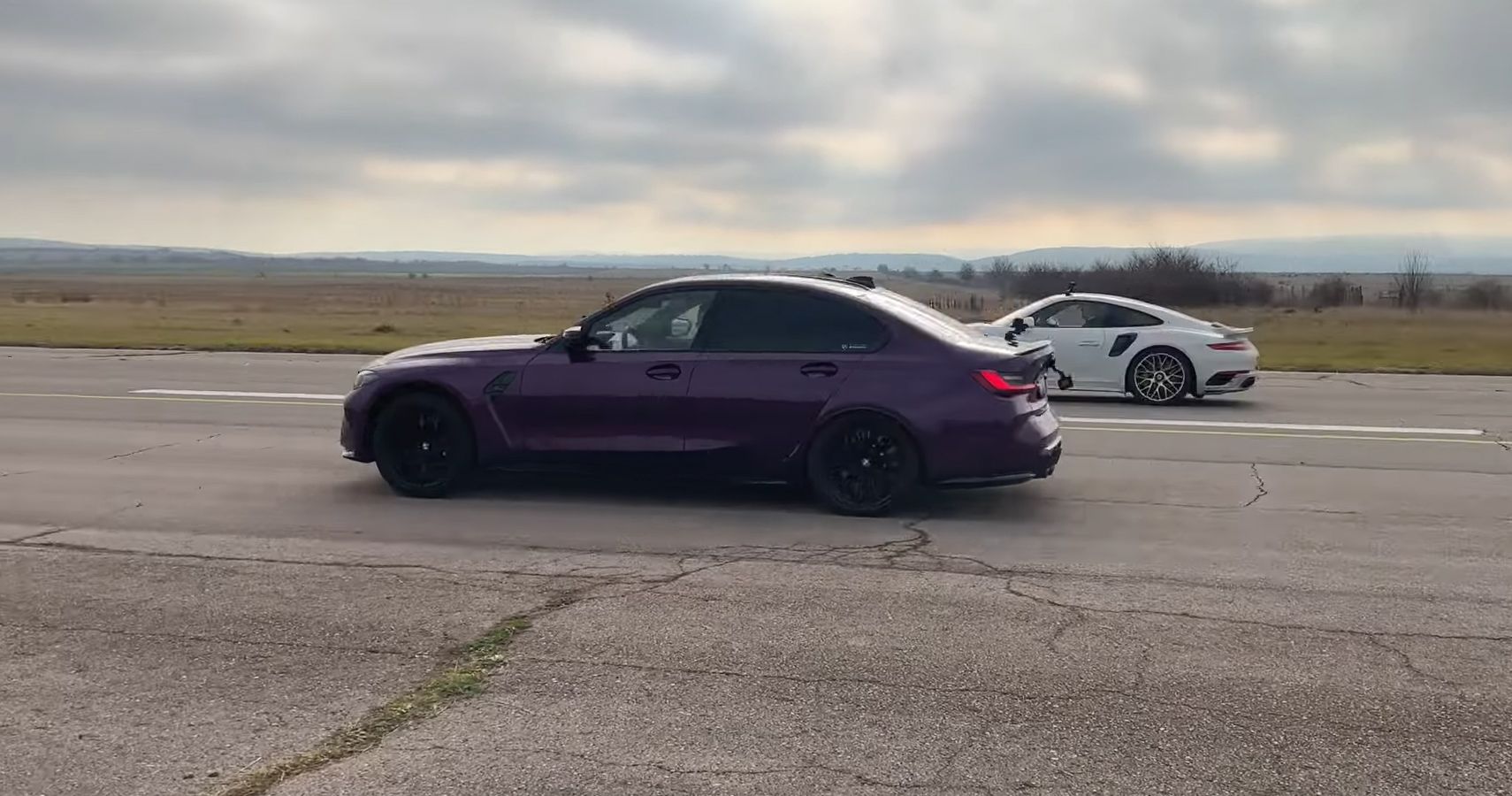 Watch This Porsche 911 Turbo S Destroy A BMW M3 In Under 10 Seconds