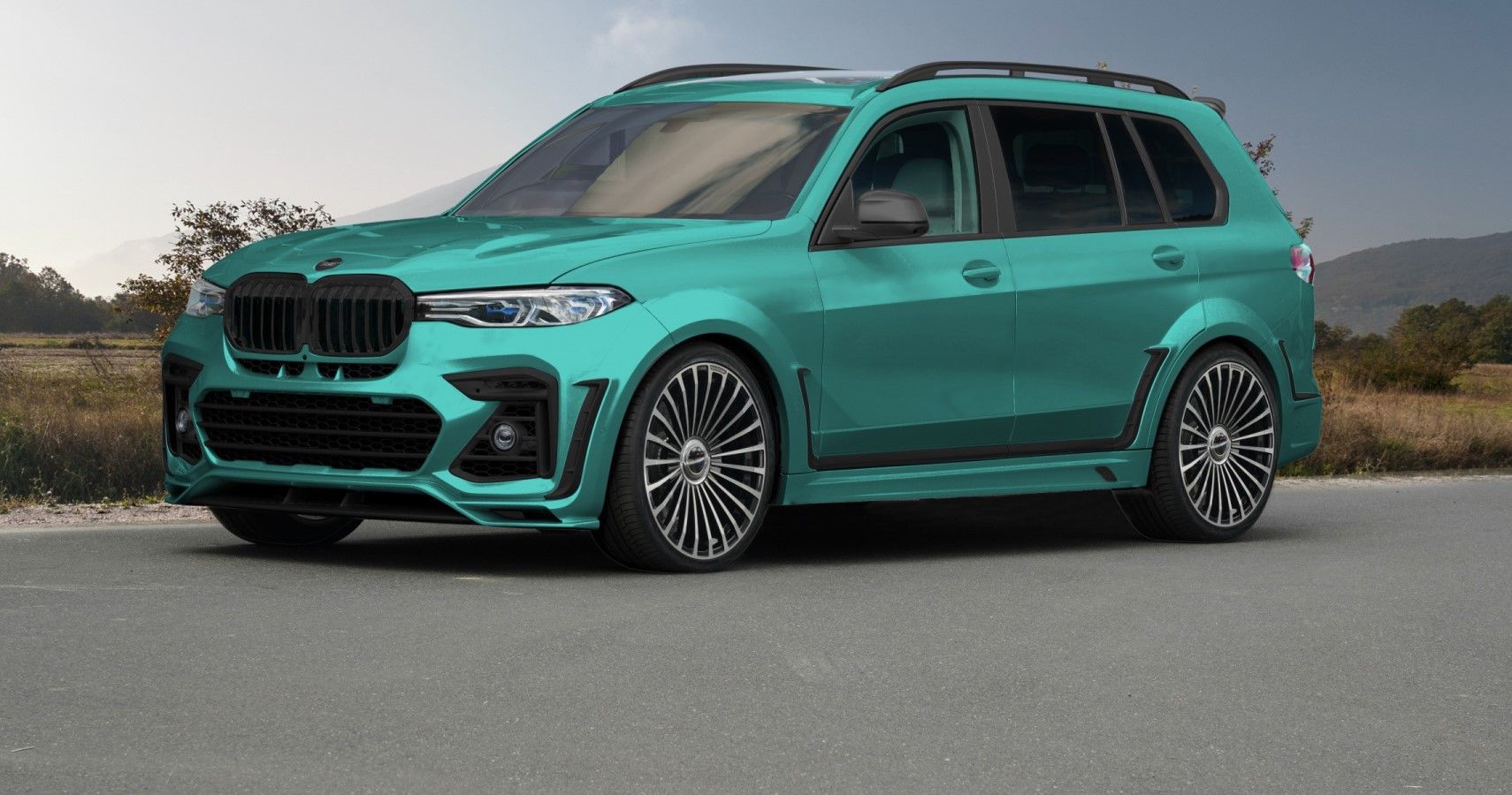 BMW X7 Gets Beefed-Up In Cyan Coutesy Of Mansory