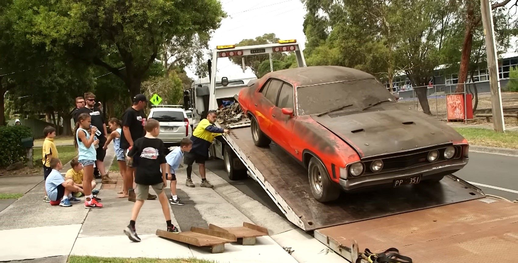 This Epic Barn Find Requires A Crane To Rescue A Ford Falcon From Its ...