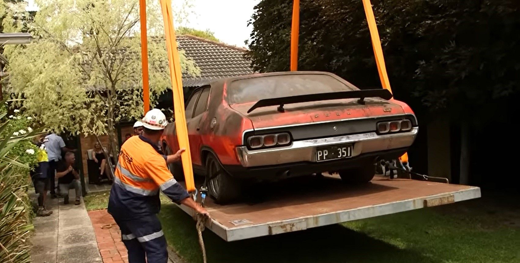 This Epic Barn Find Requires A Crane To Rescue A Ford Falcon From Its ...