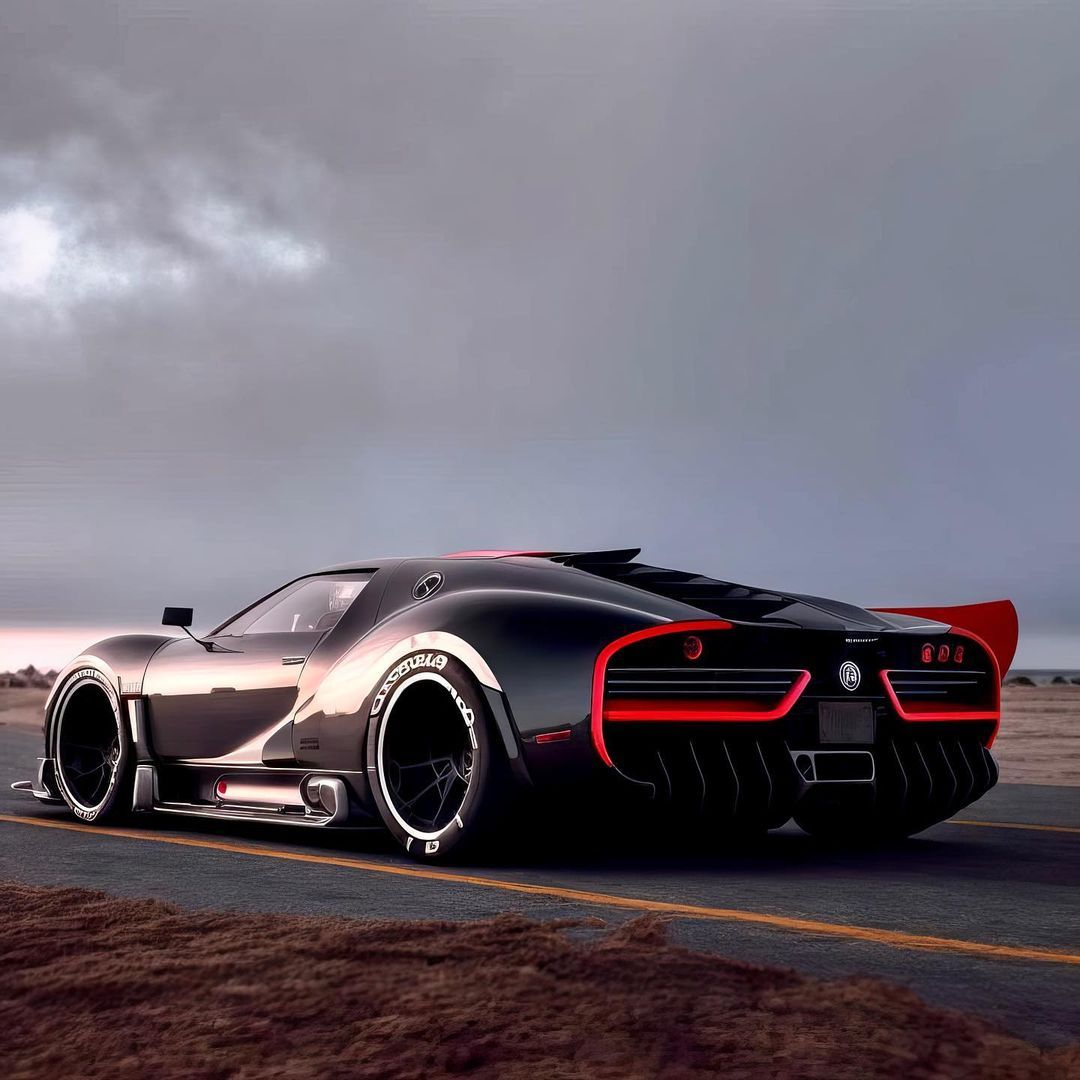 These Cyberpunk Inspired Bugatti Chiron Muscle Cars Are Unreal