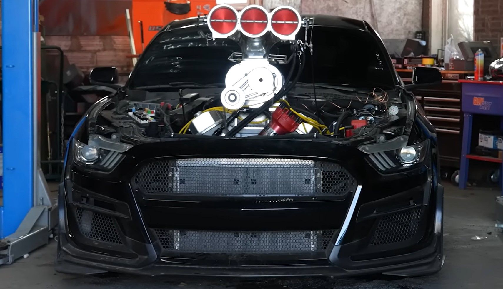 This 2000 HP Ford Mustang With A Dragster Engine Is Pure Madness
