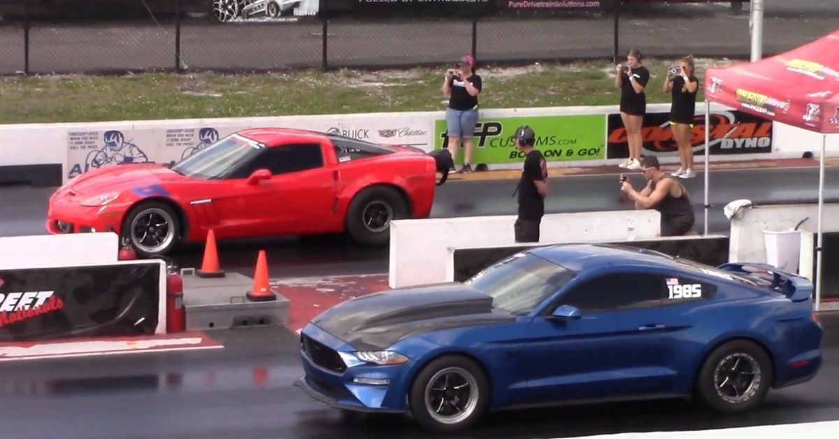Watch This C6 Chevrolet Corvette Grand Sport Obliterate A Pair Of Ford ...