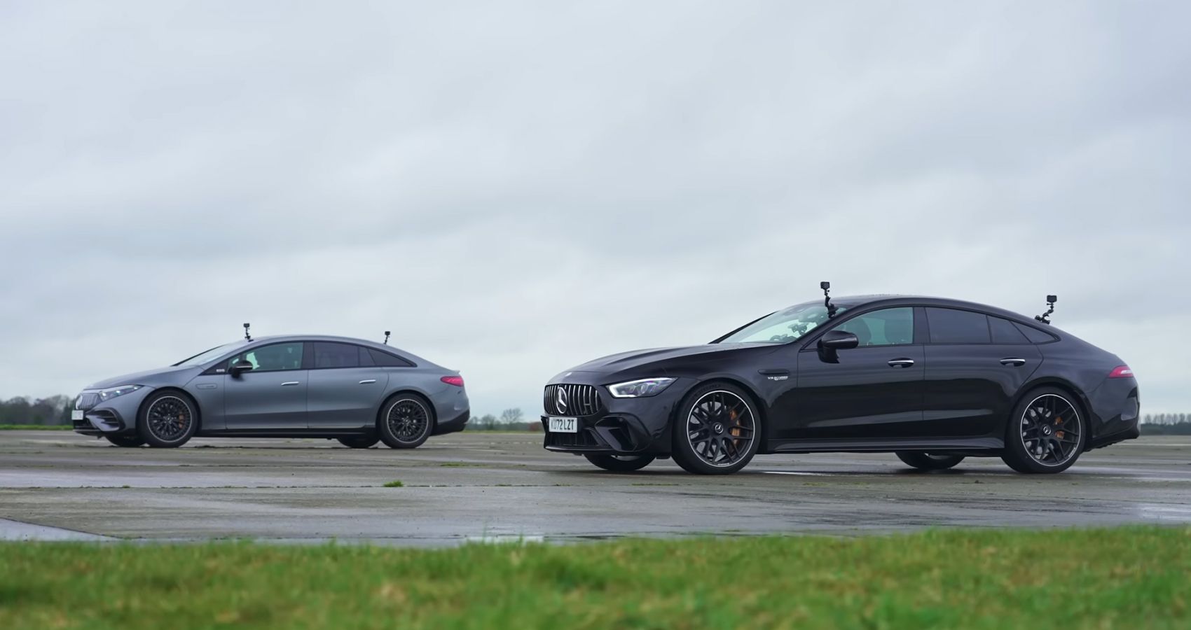This Mercedes-AMG GT 53 And EQS Drag Race Has A Surprising Result
