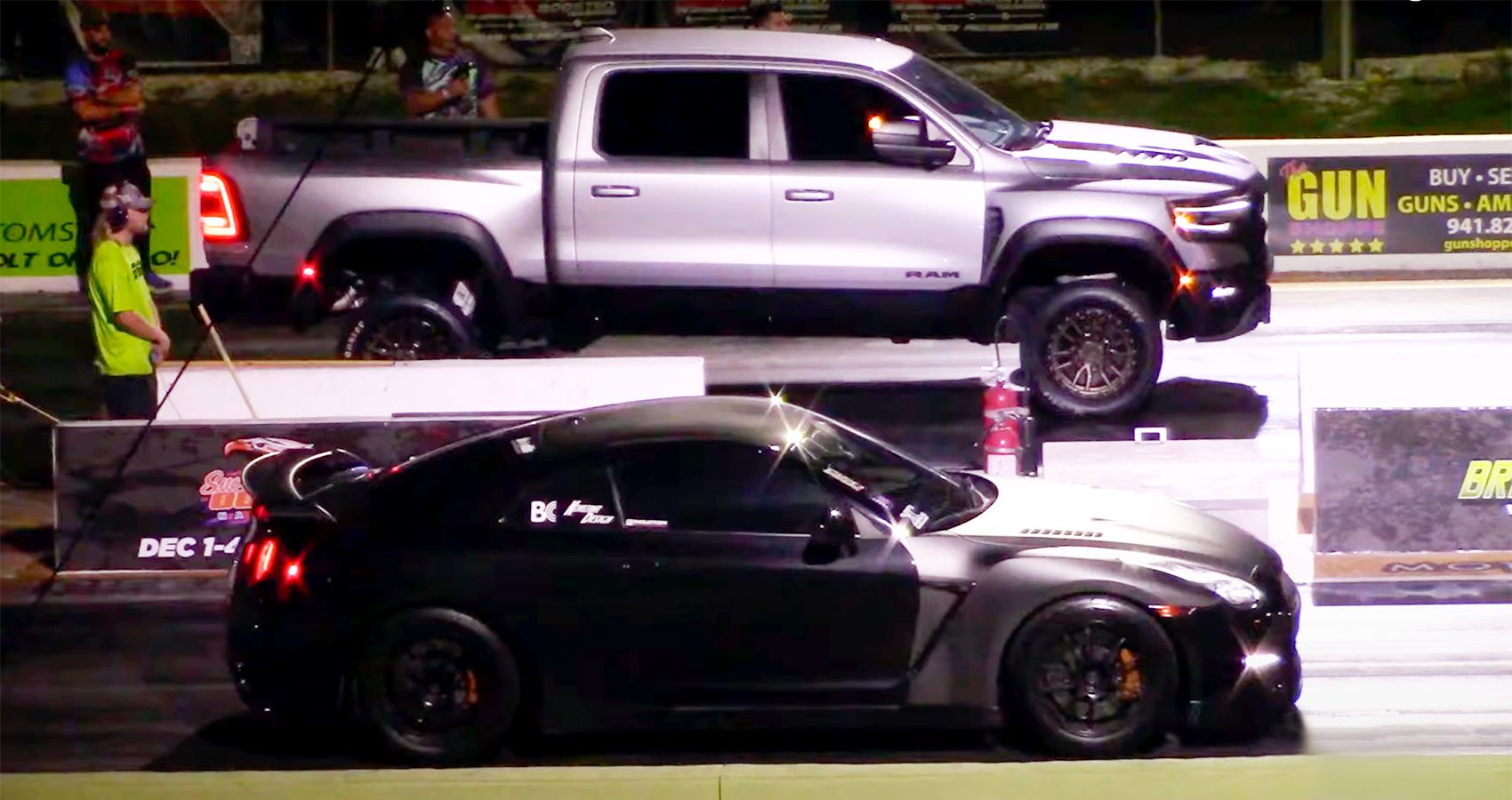 This Ram TRX Surprises A Ford Mustang GT At The Drag Strip