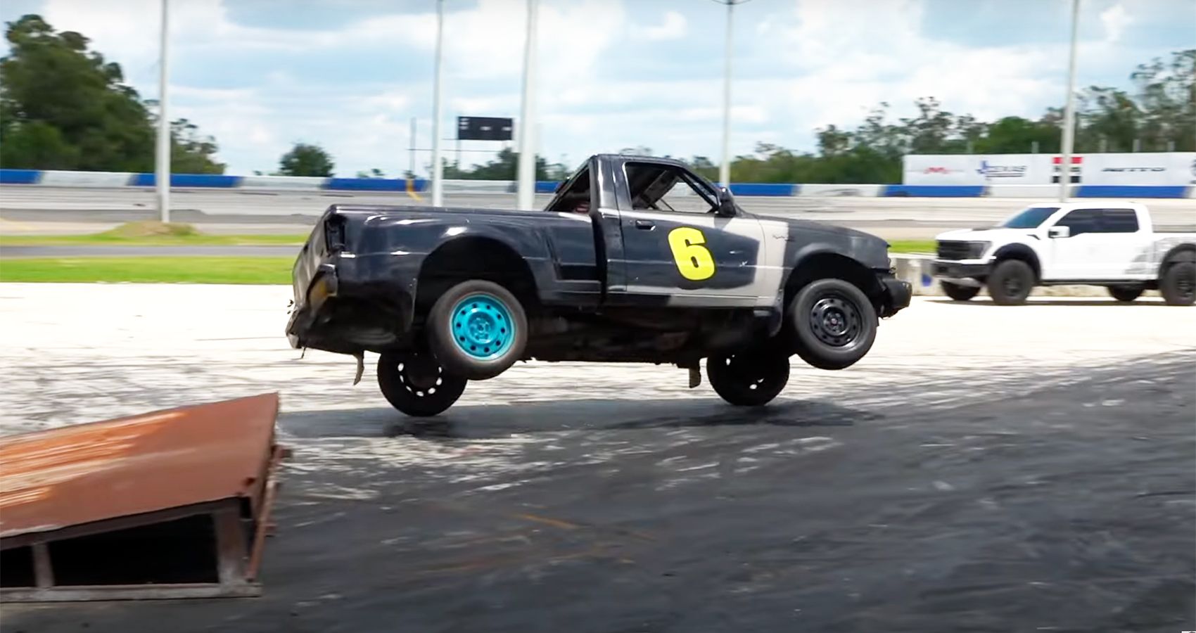 Watch Cleetus McFarland Drive A Ford Ranger On 2 Wheels And Rollover Twice