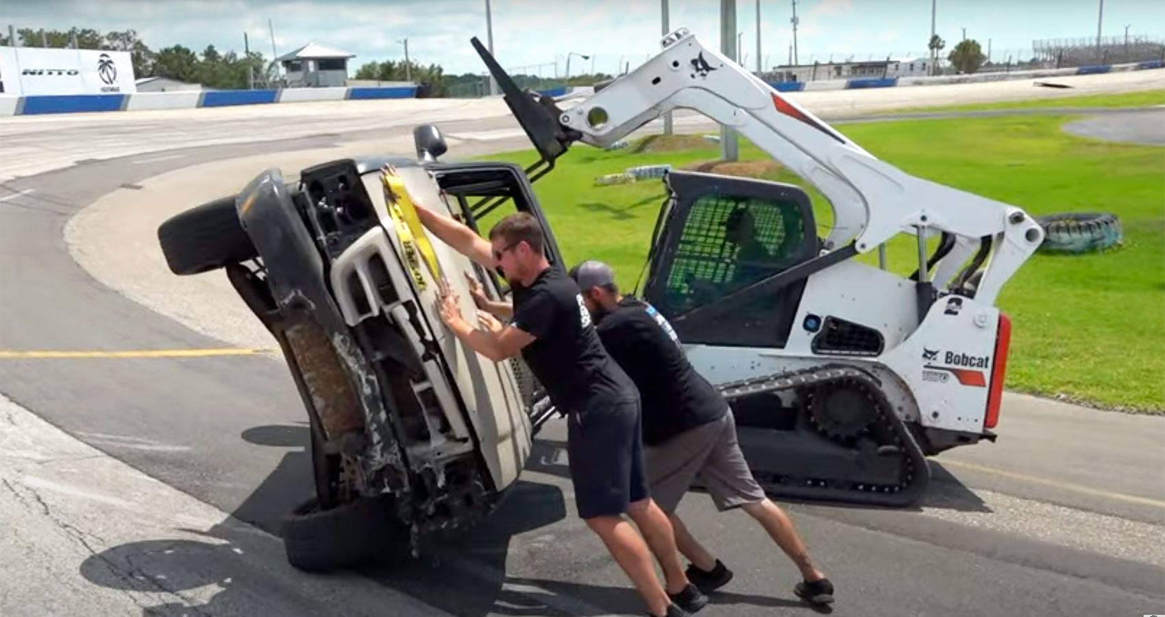 Watch Cleetus McFarland Drive A Ford Ranger On 2 Wheels And Rollover Twice