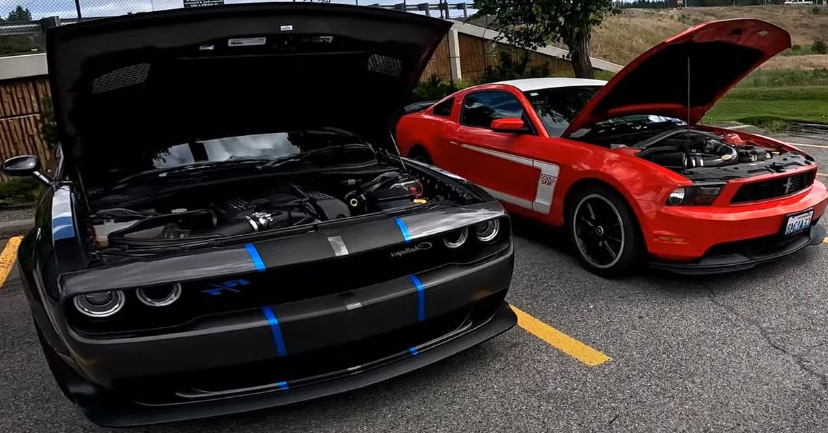 Watch A Dodge Challenger Scat Pack Widebody Show A Ford Mustang Boss ...