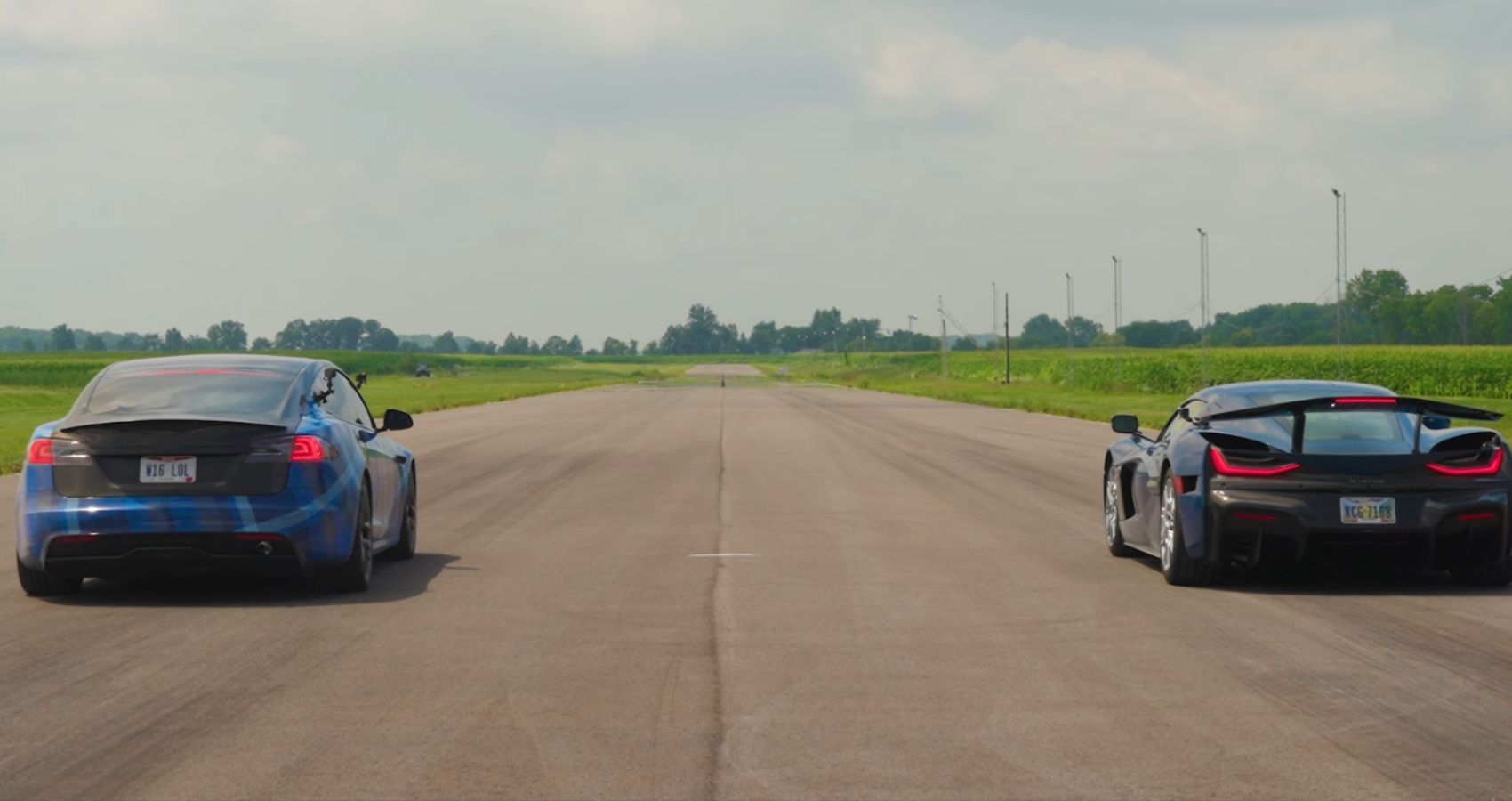 Rimac Nevera Vs Bugatti Chiron SuperSport Vs Tesla Model S Plaid In A ...