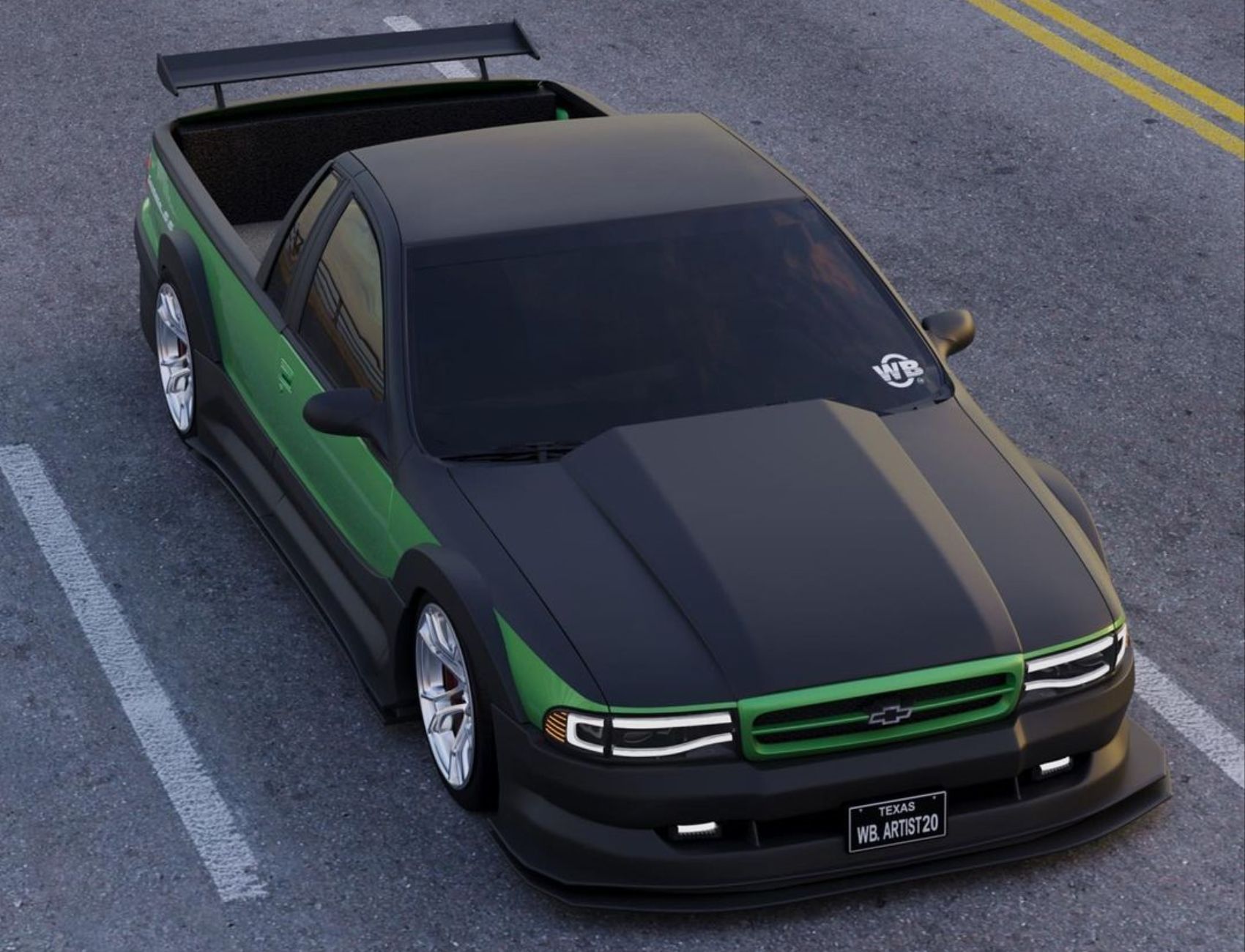 1995 Chevy Impala Digitally Transforms Into Ute Pickup, Has Clear El ...