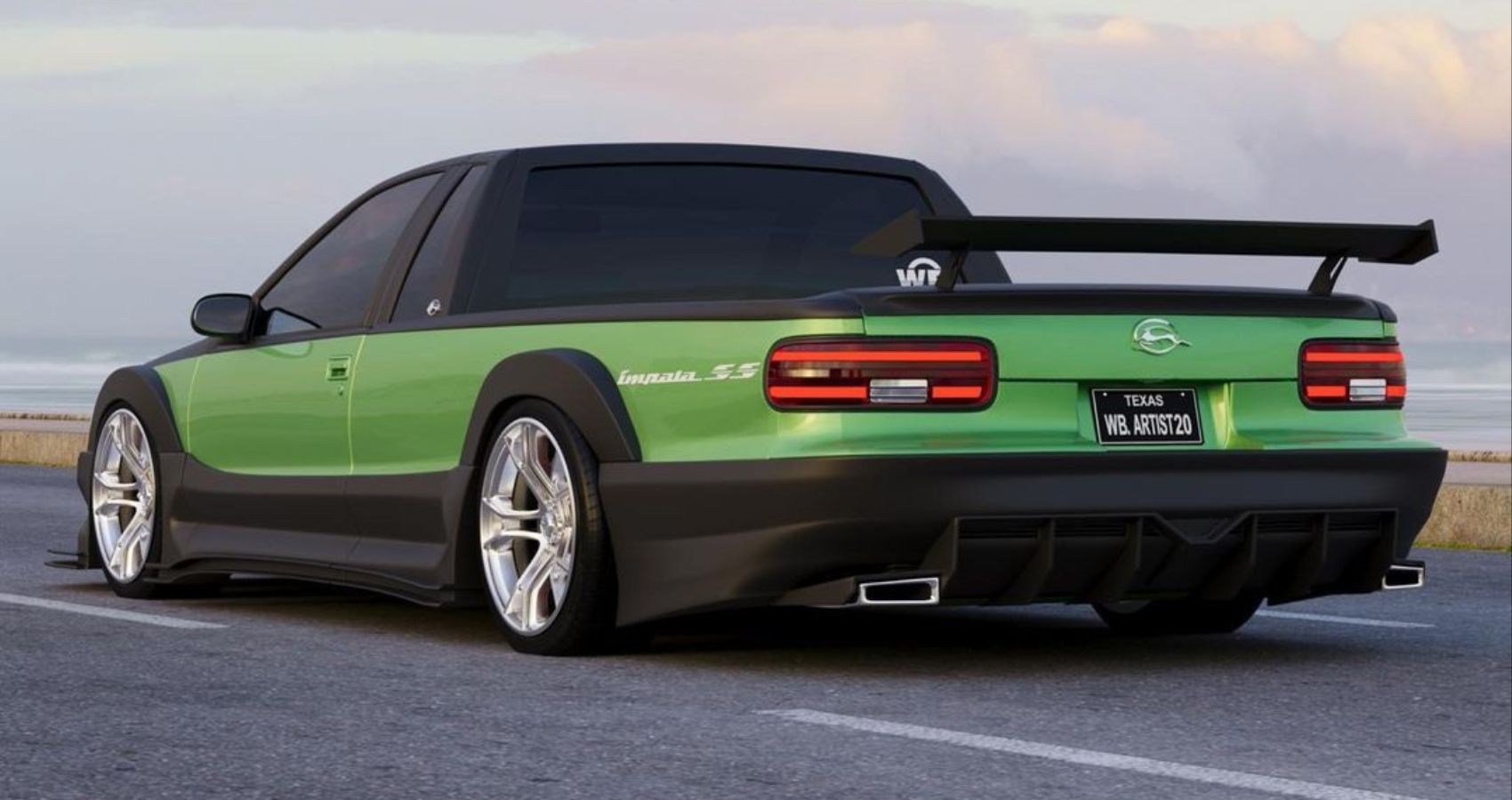 1995 Chevy Impala Digitally Transforms Into Ute Pickup, Has Clear El ...