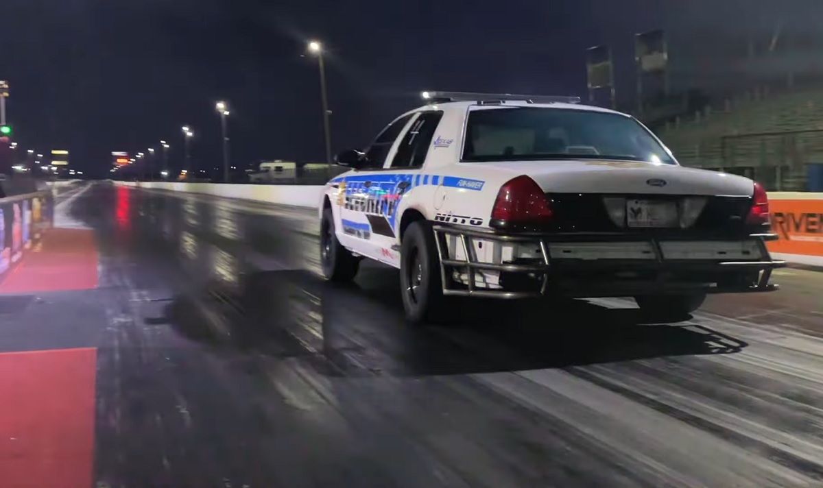 Rent-A-Cop Crown Victoria With Supercharged Coyote Hits 10s At The ...